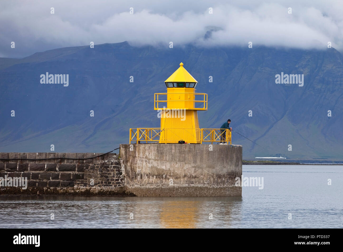 Yellow lighthouse iceland hi-res stock photography and images - Alamy