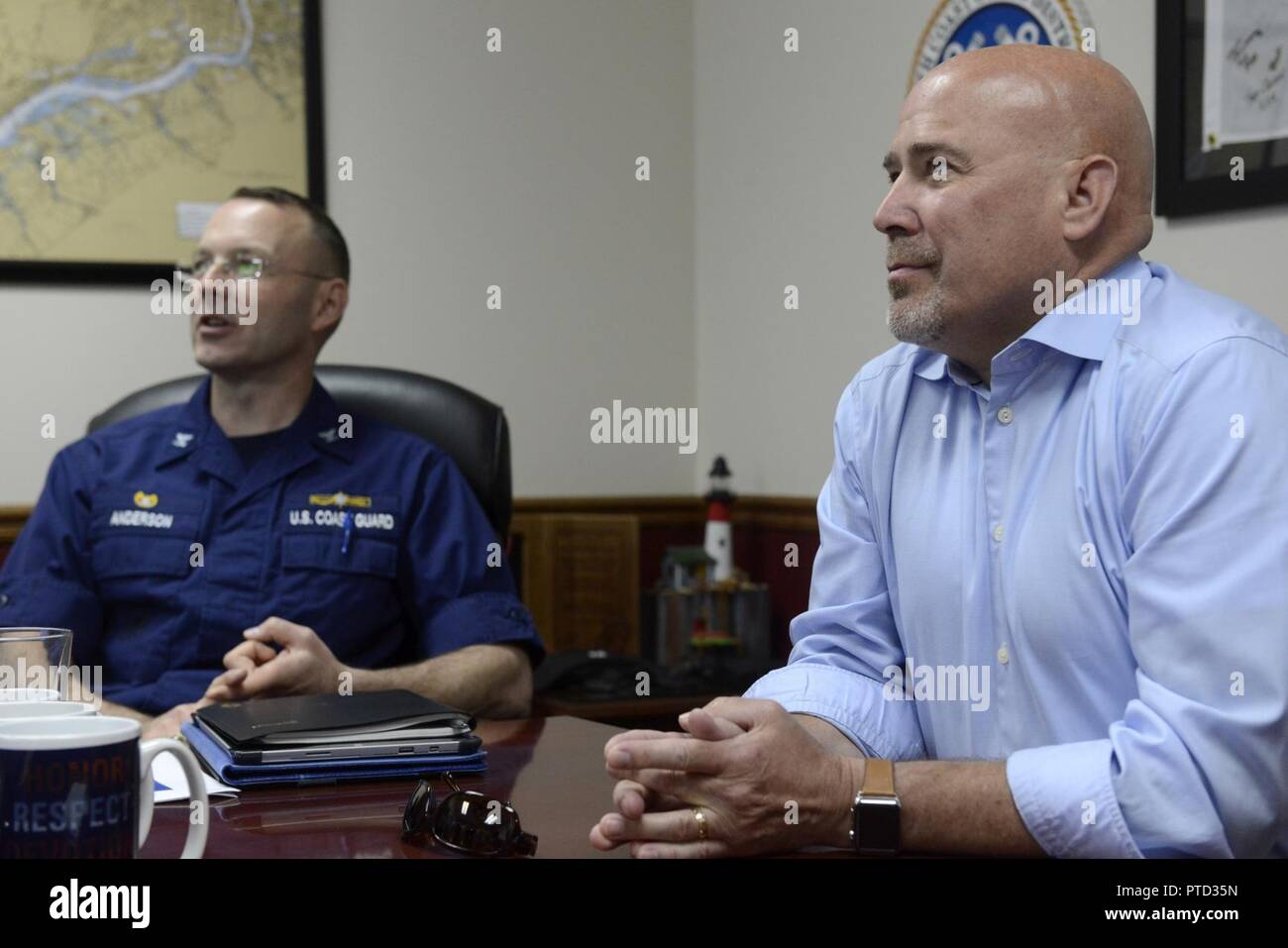 Capt. Scott Anderson, commander, Coast Guard Sector Delaware Bay ...
