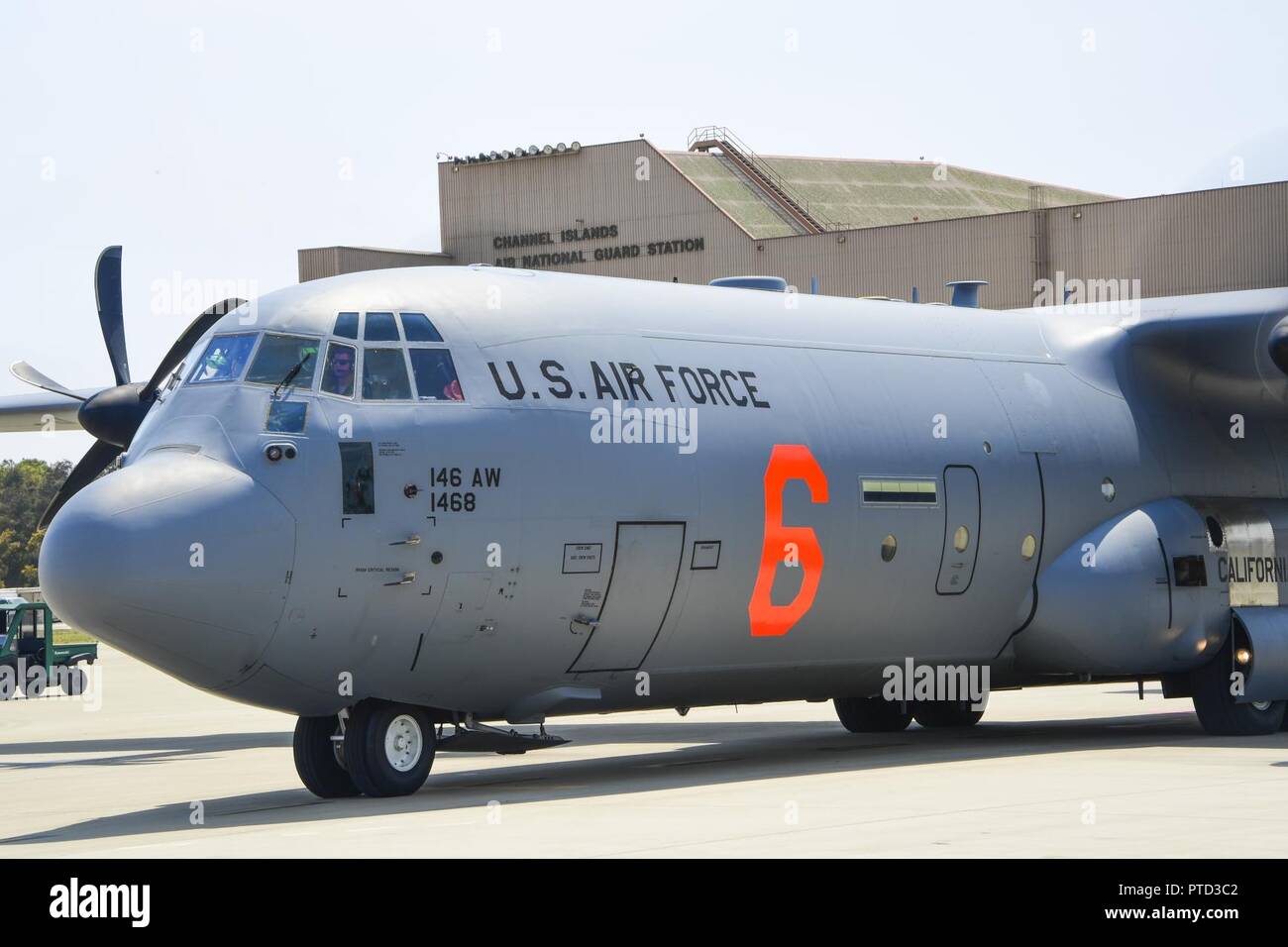A U.S. Air National Guard C130J aircraft equipped with the MAFFS ...