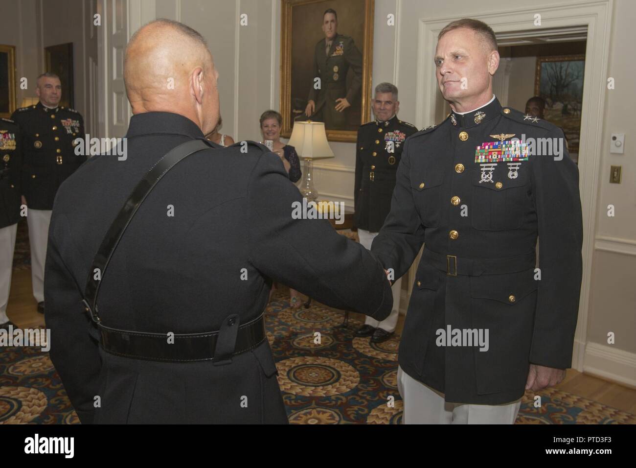 U.S. Marine Corps Maj. Gen. Steven R. Rudder, right, and Commandant of ...