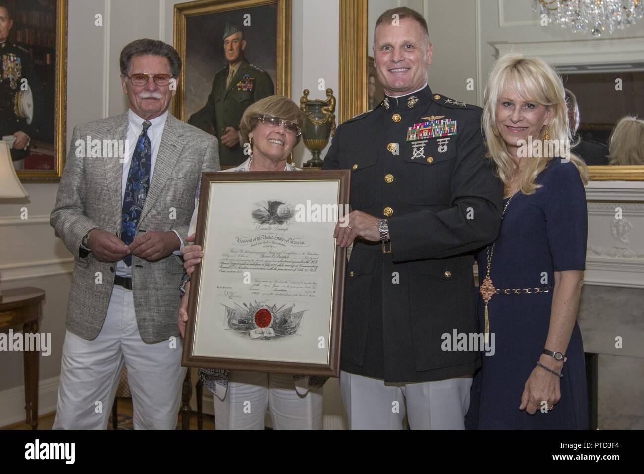 U.S. Marine Corps Lt. Gen. Steven R. Rudder poses for a photo with his ...