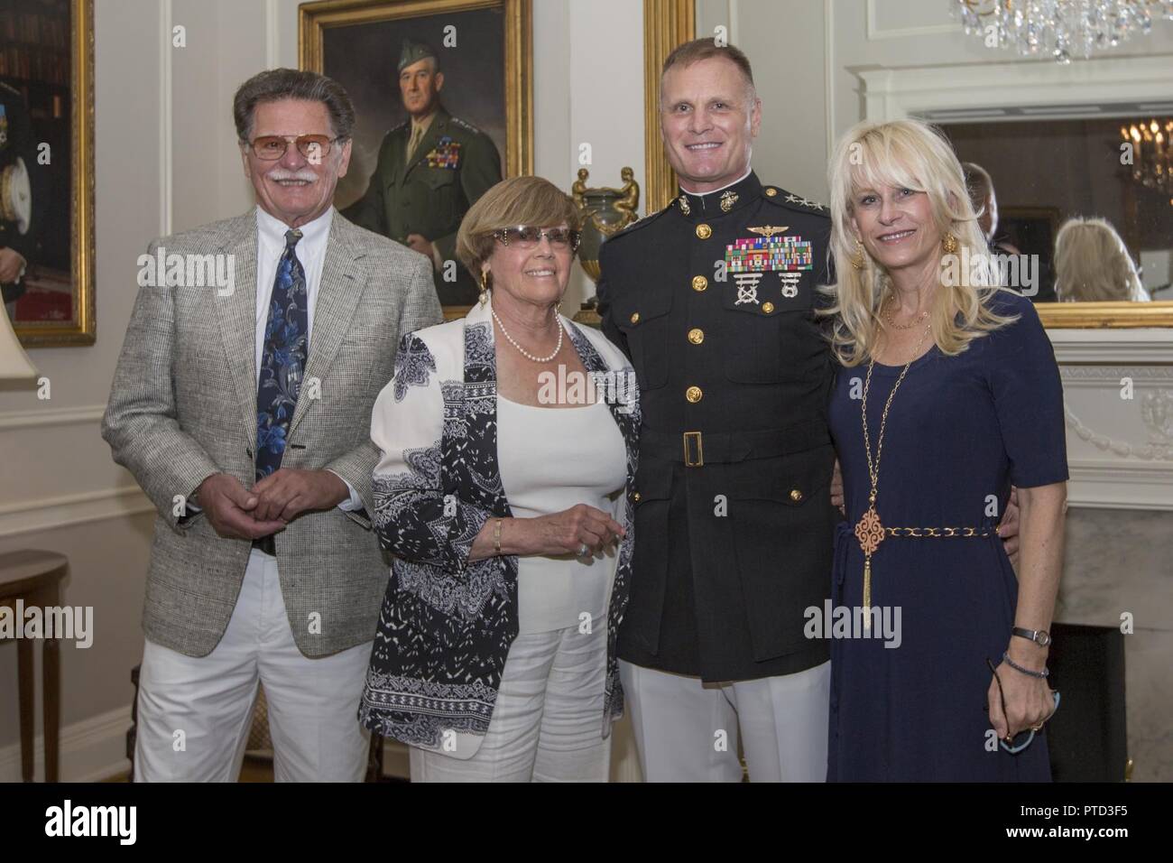 U.S. Marine Corps Lt. Gen. Steven R. Rudder poses for a photo with his ...