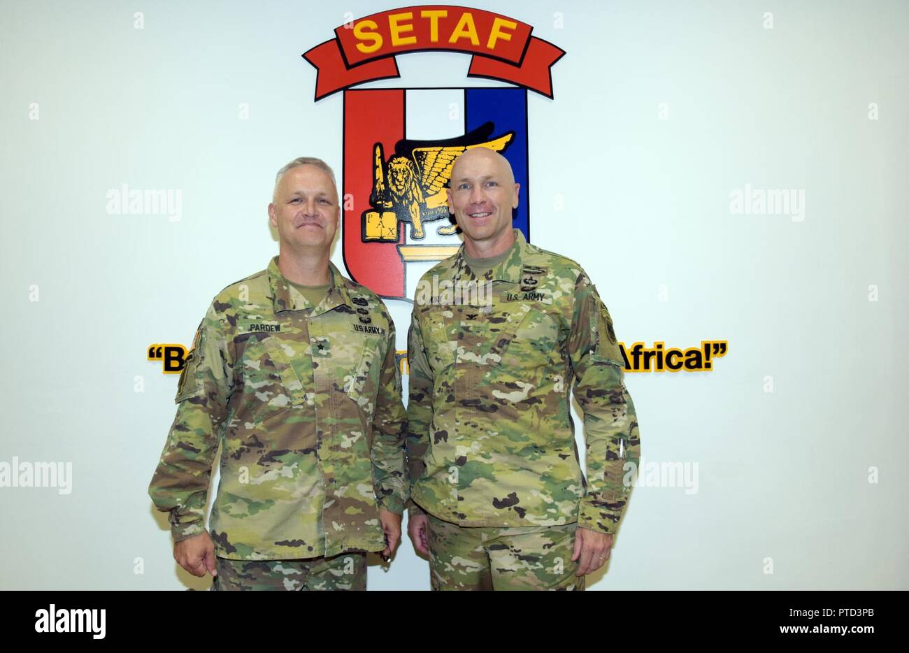 Brig. Gen. Paul H. Pardew, left, the U.S. Army Expeditionary ...