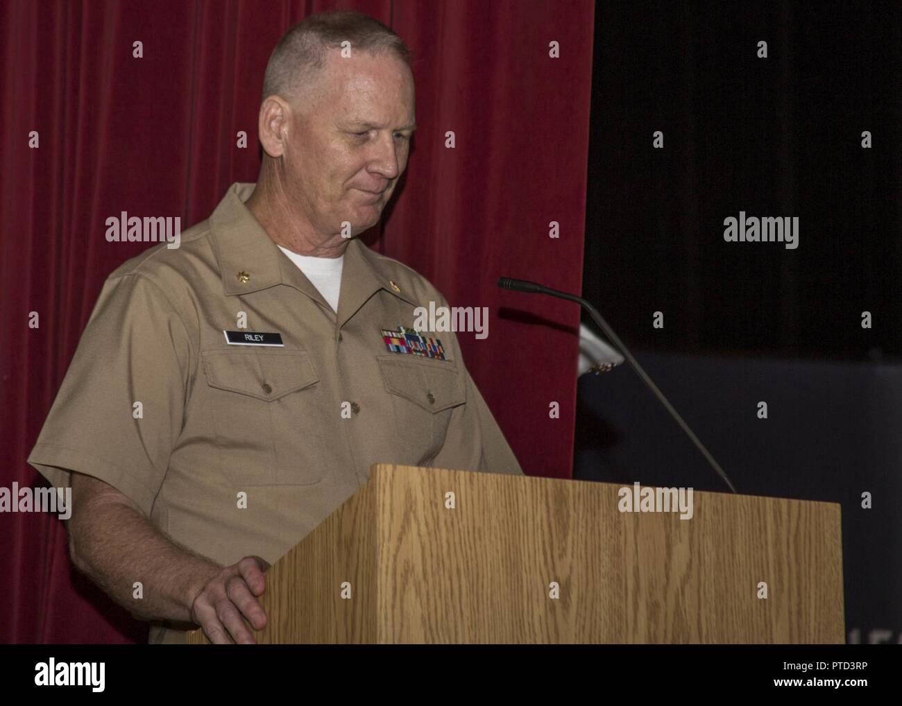 U.S. Navy Lt. Cmdr. Patrick J. Riley, the 6th Marine Corps District ...