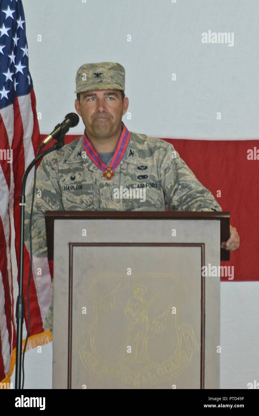 Col. Daniel Harlow, outgoing 159th Maintenance Group commander, thanks ...