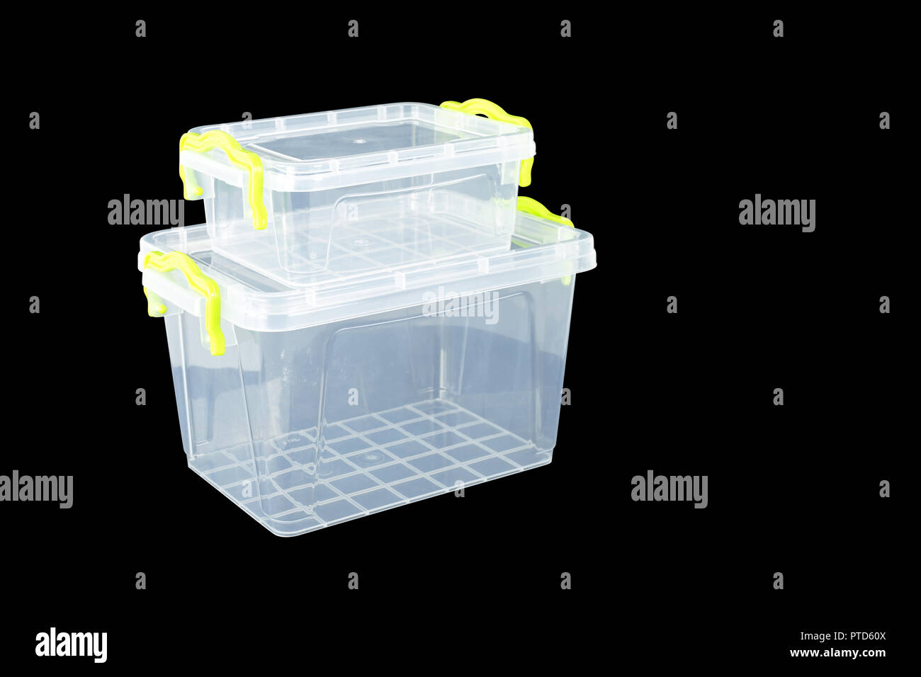 Home and garden Containers - Big and small two white Plastic storage on ...