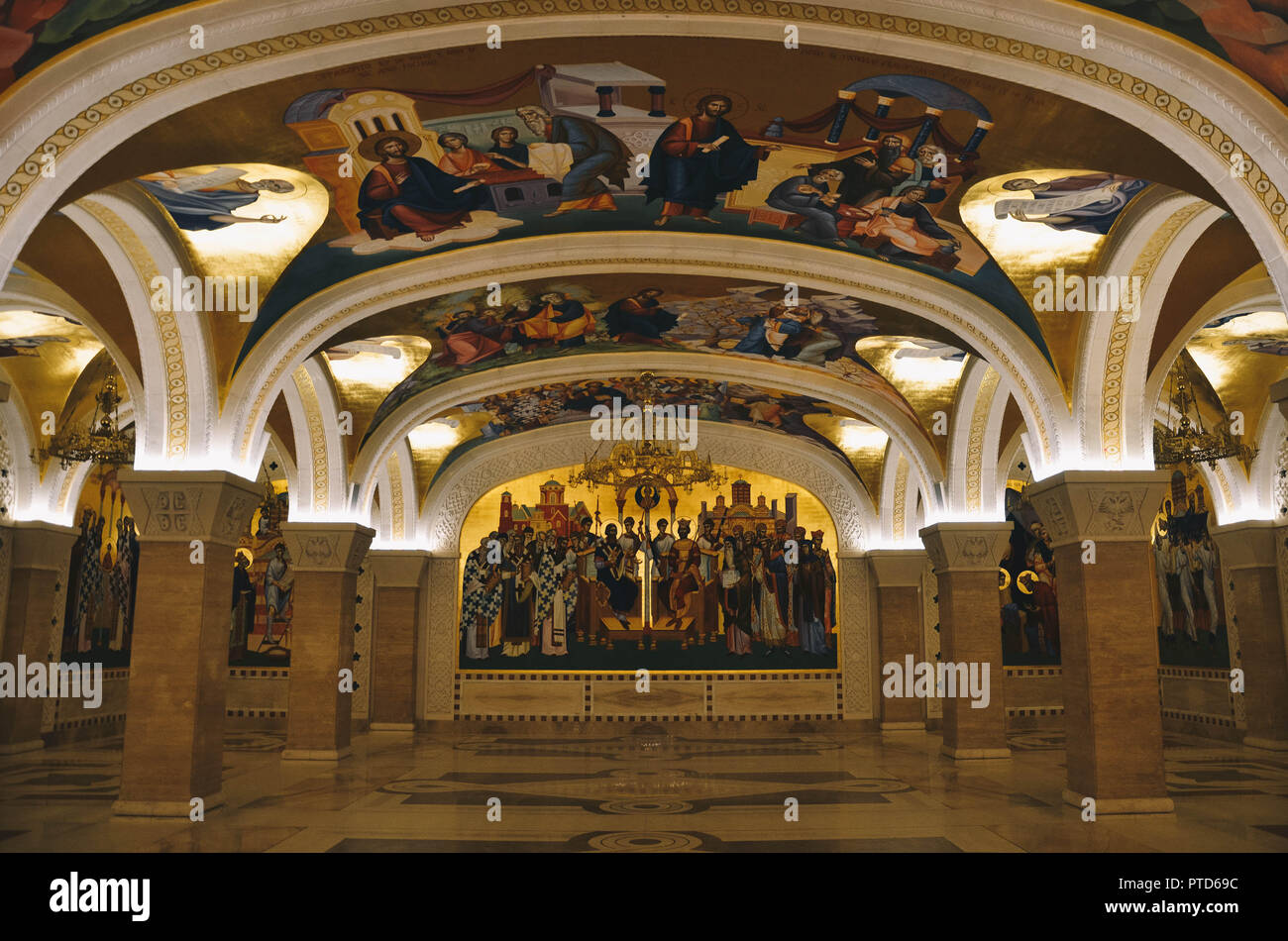 The crypt of the Church of Saint Sava (Serbian Orthodox), Vračar ...
