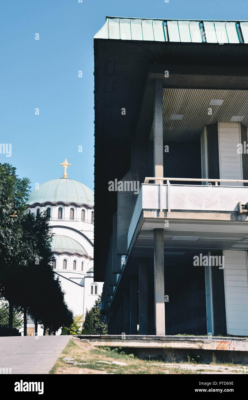 Church of Saint Sava (Serbian Orthodox) and National Library of Serbia ...