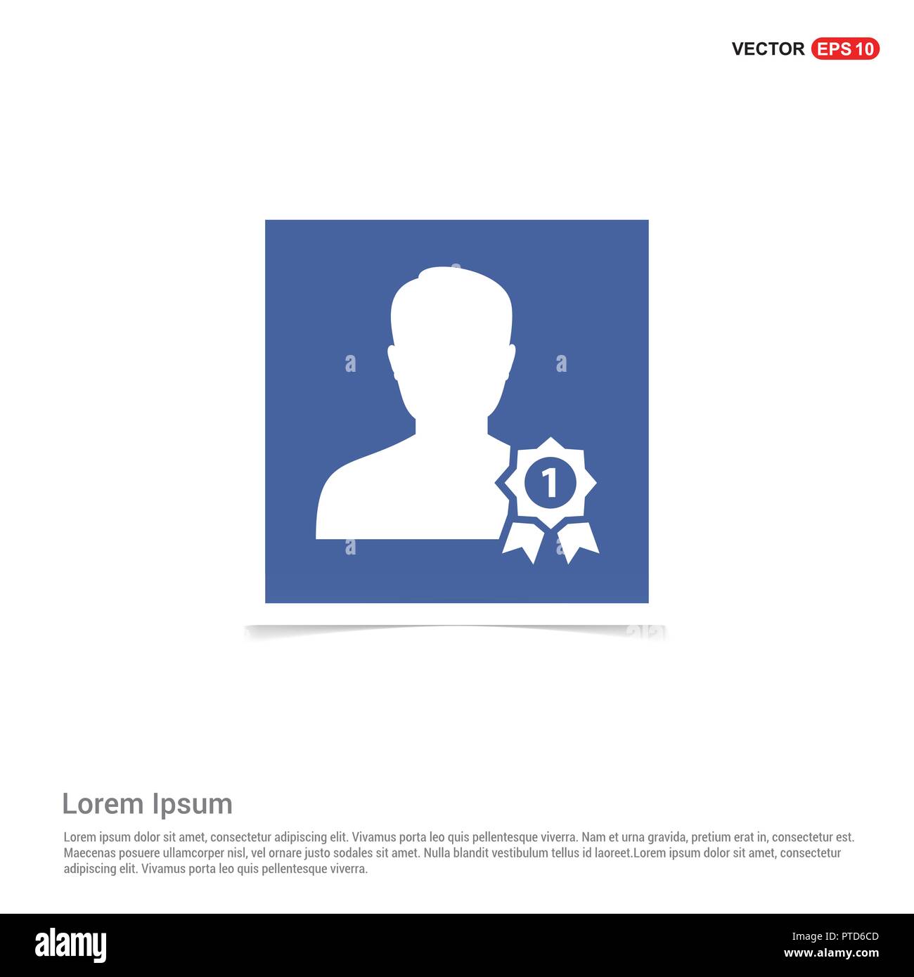 Award user Icon - Blue photo Frame Stock Vector Image & Art - Alamy