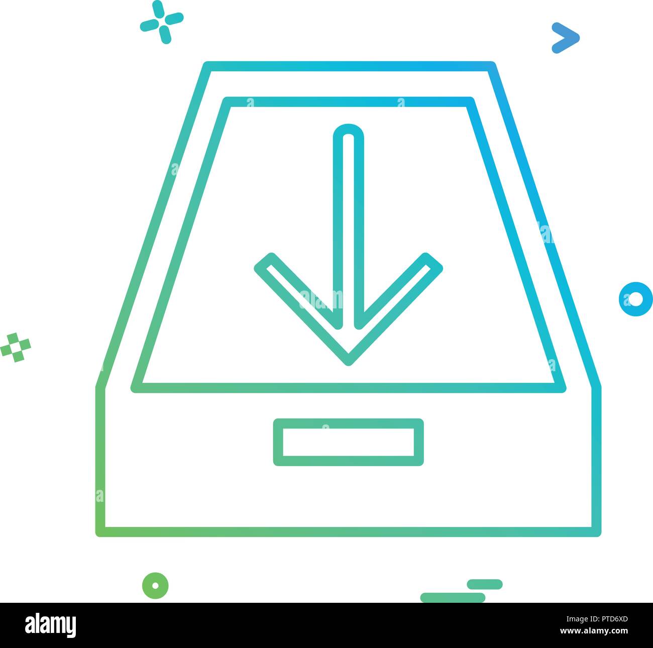 Downloading icon design vector Stock Vector Image & Art - Alamy