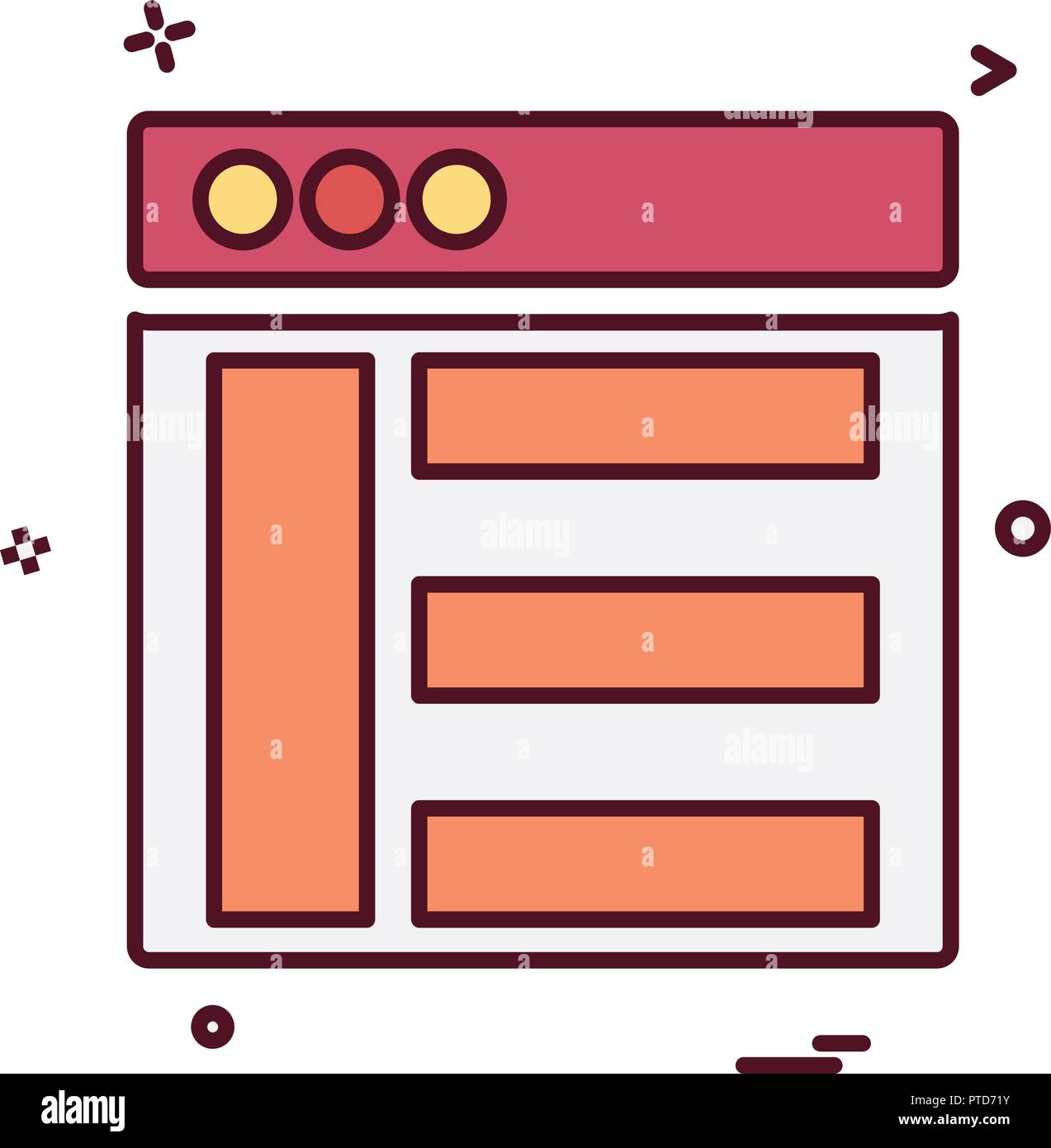 Web layouts icon design vector Stock Vector Image & Art - Alamy