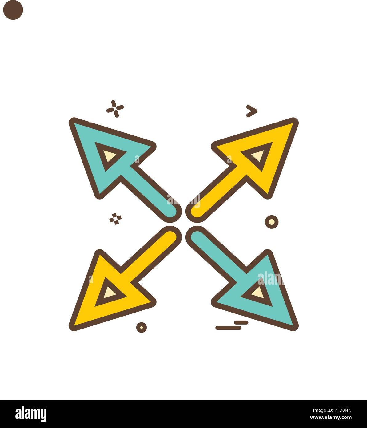 Cross Arrows Flat Icon Stock Photos & Cross Arrows Flat Icon Stock ...