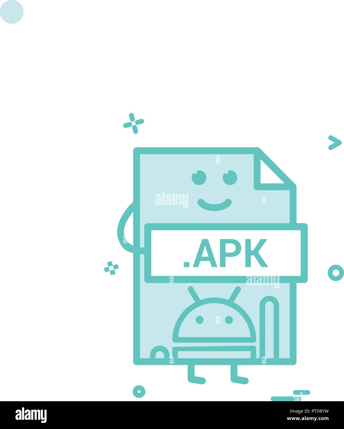 Computer apk file format type icon vector design Stock Vector Image ...