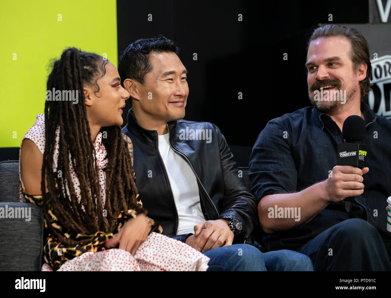 Hellboy Sasha Lane, Daniel Dae Kim, David Harbour speak on live stage ...