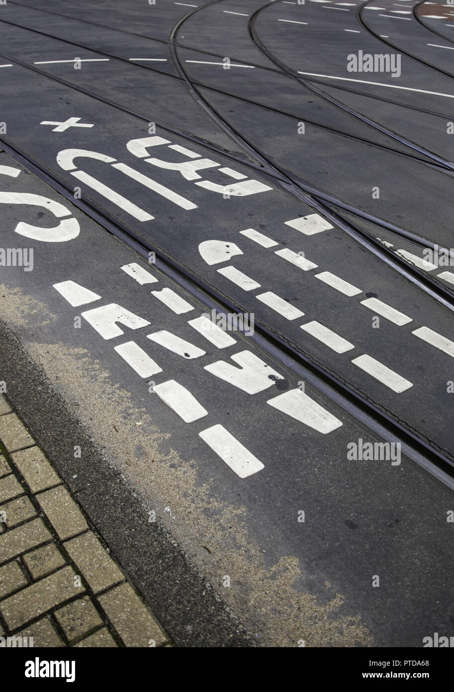 Bus line signal, information traffic signal Stock Photo - Alamy