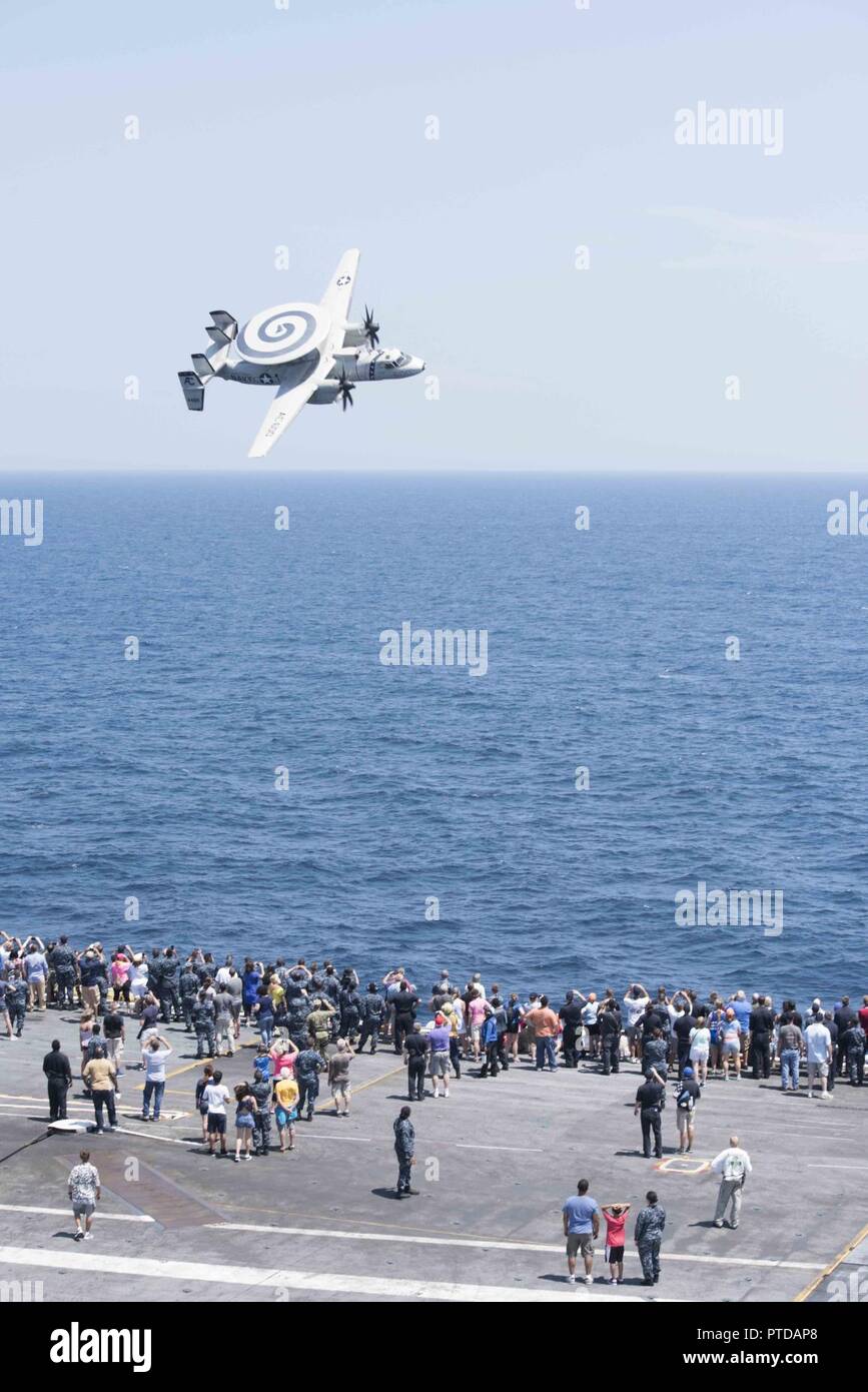 ATLANTIC OCEAN (July 8, 2017) An E2-C Hawkeye assigned to the Screwtops ...