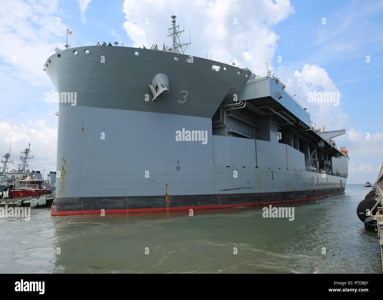 NORFOLK, Va. (July 10, 2017)—The expeditionary mobile base USNS Lewis B ...