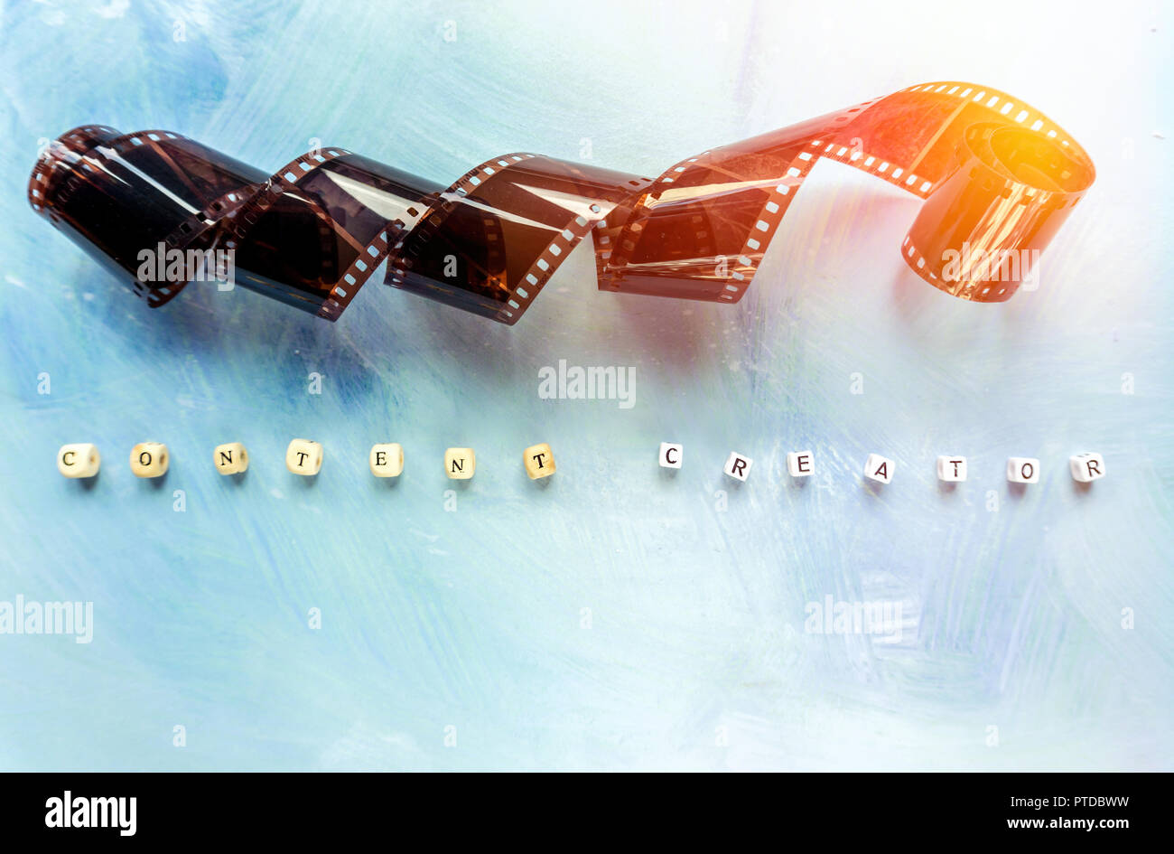 Content creator backdrop concept, celluloid film on paint backdrop ...