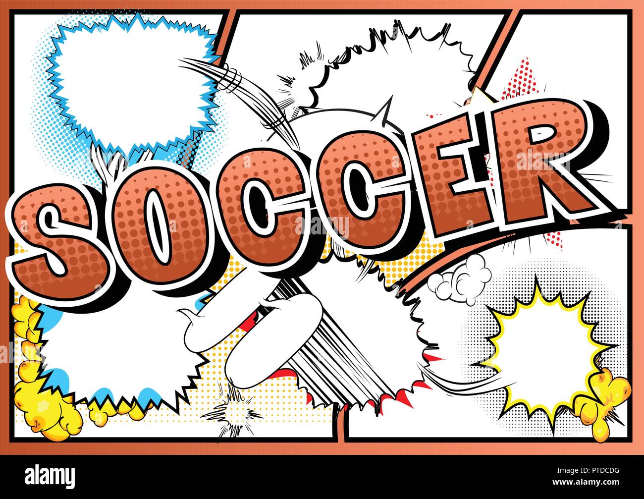 Soccer - Vector illustrated comic book style phrase Stock Vector Image ...