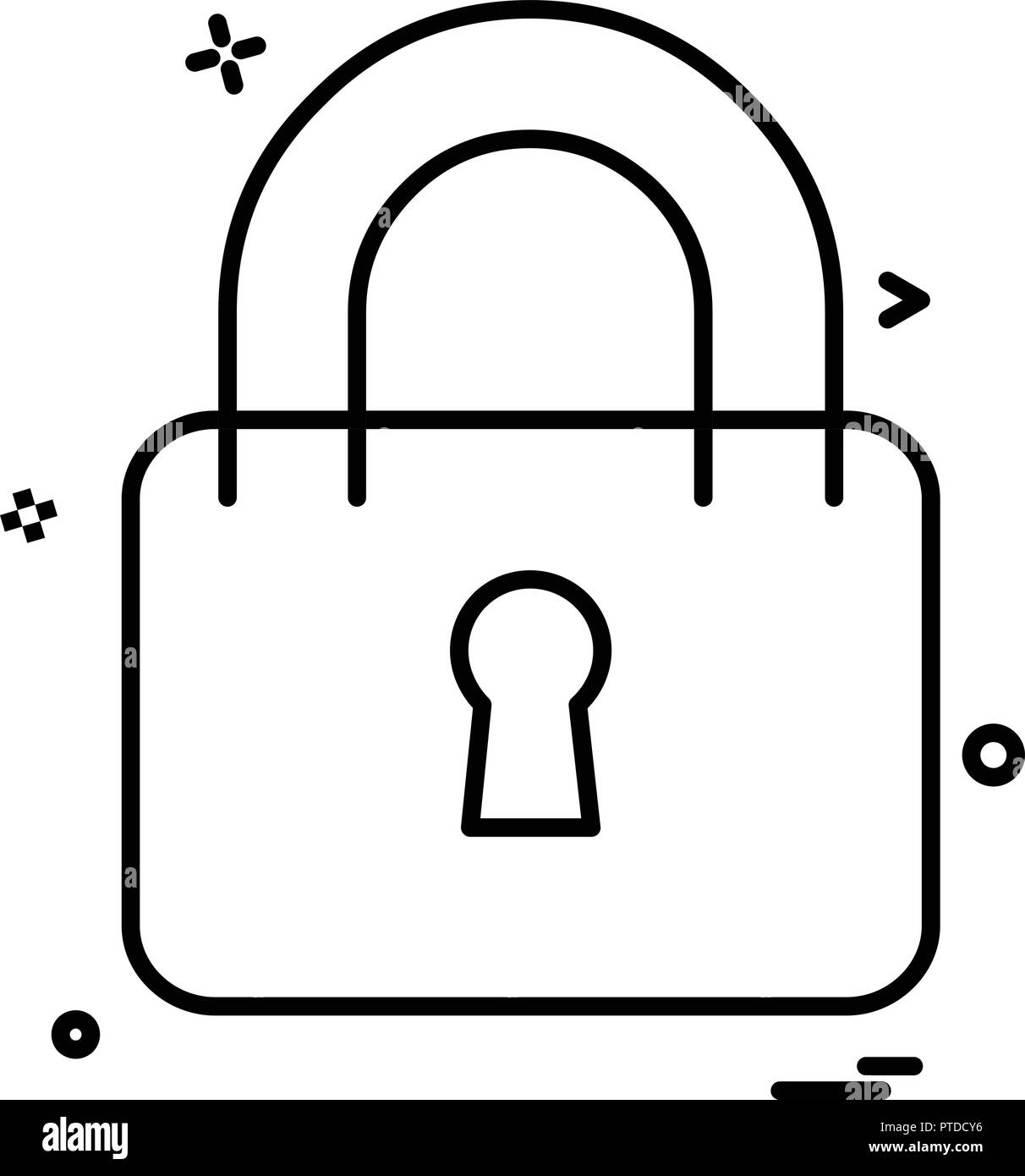 Lock icon design vector Stock Vector Image & Art - Alamy