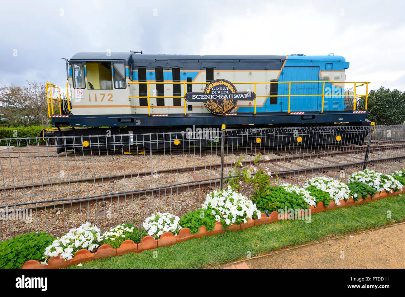 Locomotive of the Great Divide Scenic Railway train on display at the ...