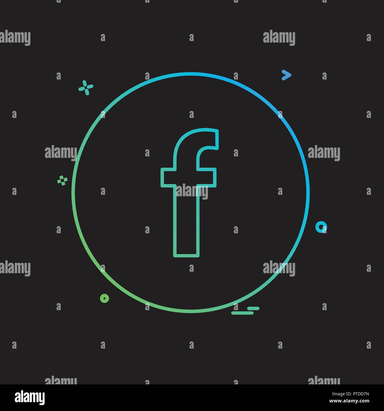 Facebook icon design vector Stock Vector Image & Art - Alamy