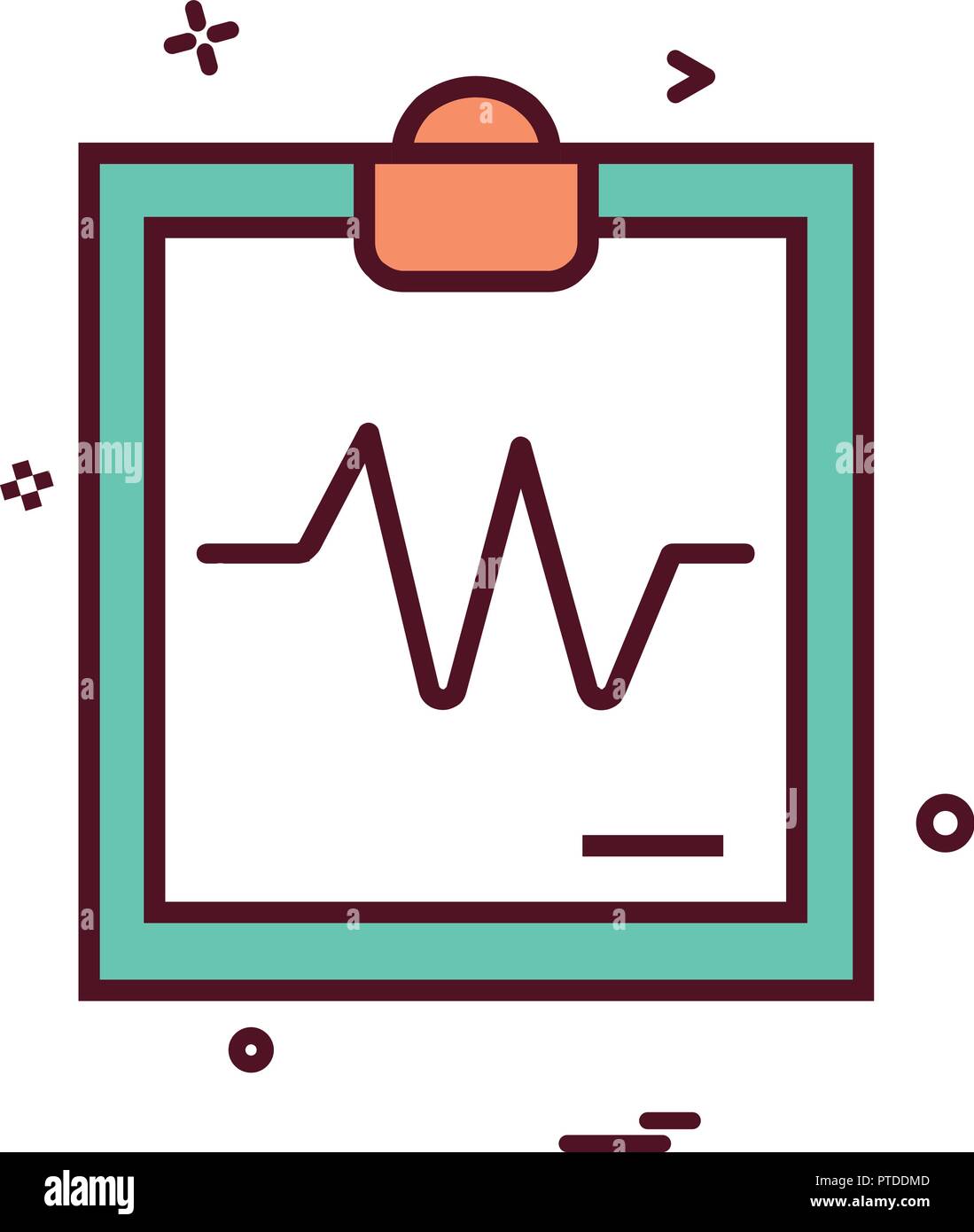ECG report icon design vector Stock Vector Image & Art - Alamy