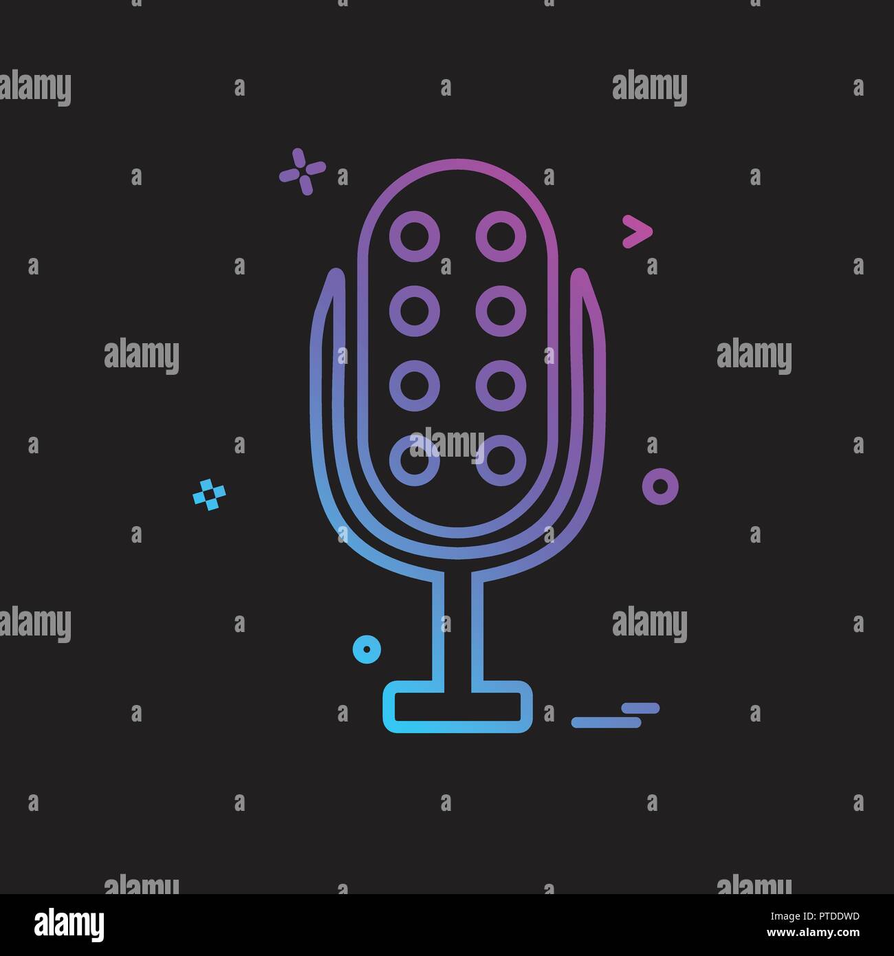 Mic icon design vector Stock Vector Image & Art - Alamy