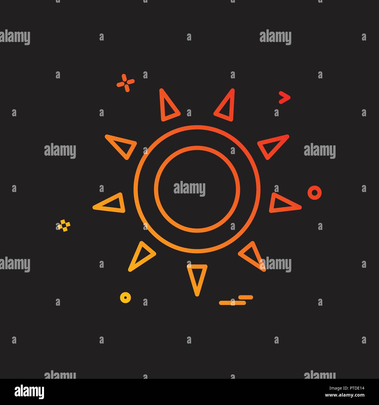 Sun icon design vector Stock Vector Image & Art - Alamy