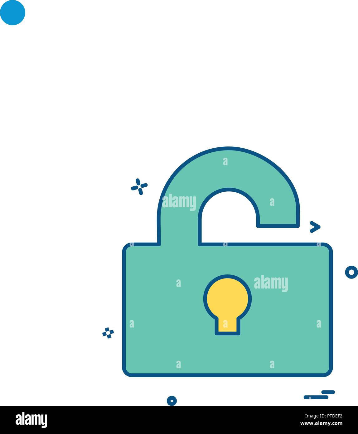 Lock icon design vector Stock Vector Image & Art - Alamy