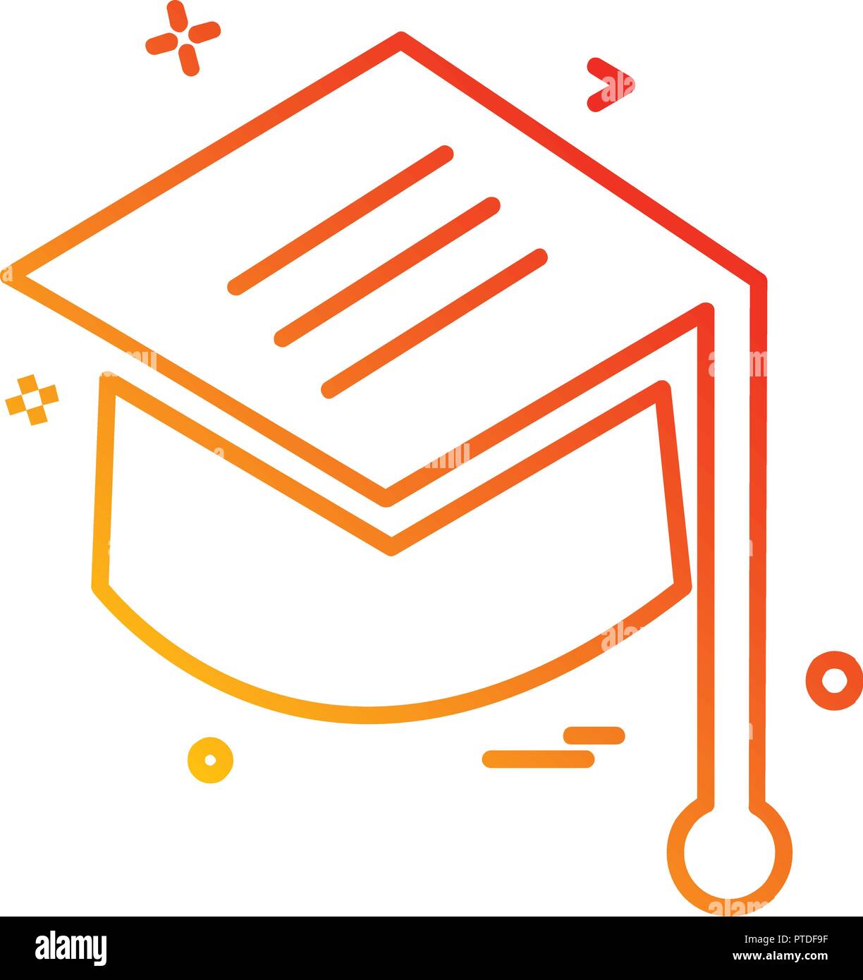 Convocation cap icon design vector Stock Vector Image & Art - Alamy