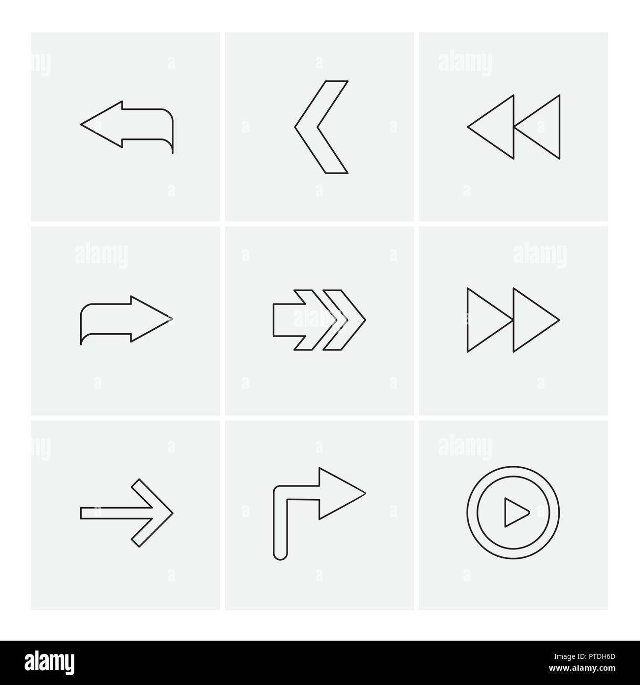 Arrows Directions Pointer Arrow Left Right Up Down Mouse Play Rewind