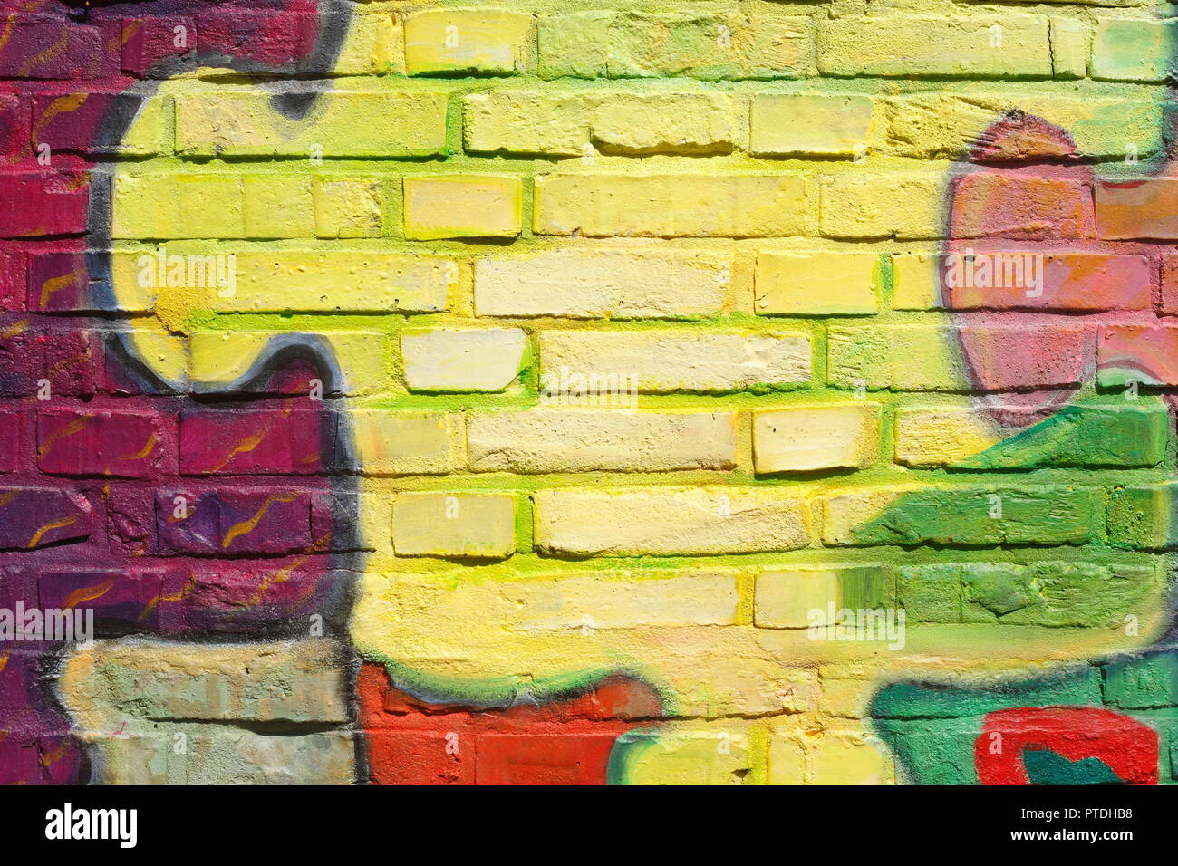 Colorful brick wall, bricks, background picture, texture Stock Photo ...