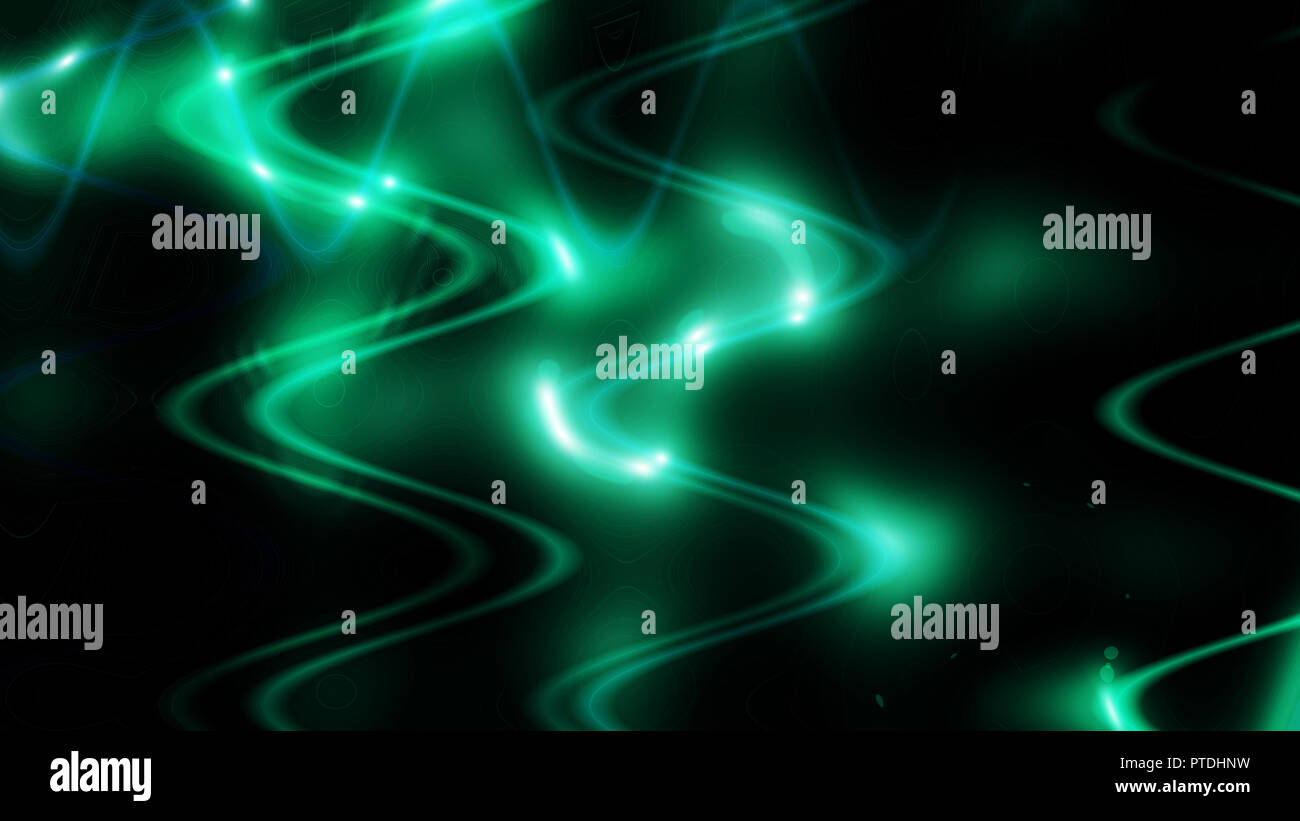 Flux effect waves. Bright neon glowing lines pattern. Modern technology ...