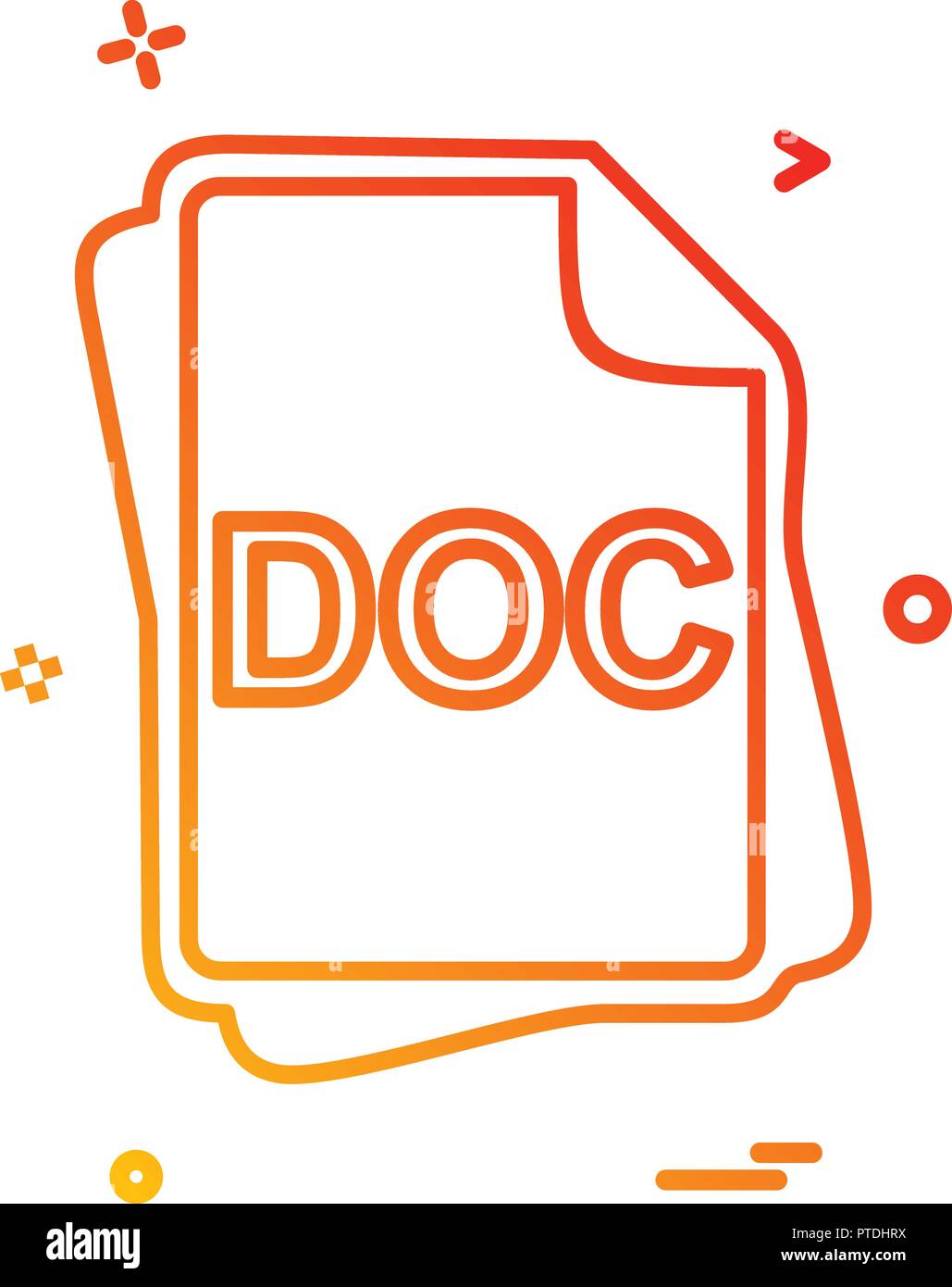 Doc File Type Icon Design Vector Stock Vector Image And Art Alamy