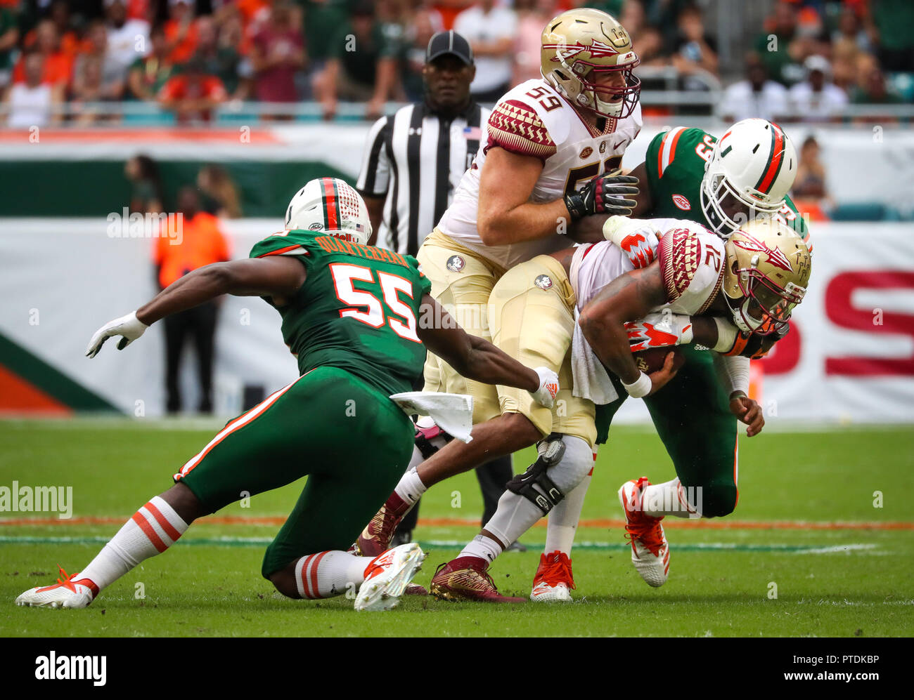 Miami Gardens, Florida, USA. 06th Oct, 2018. Florida State Seminoles ...