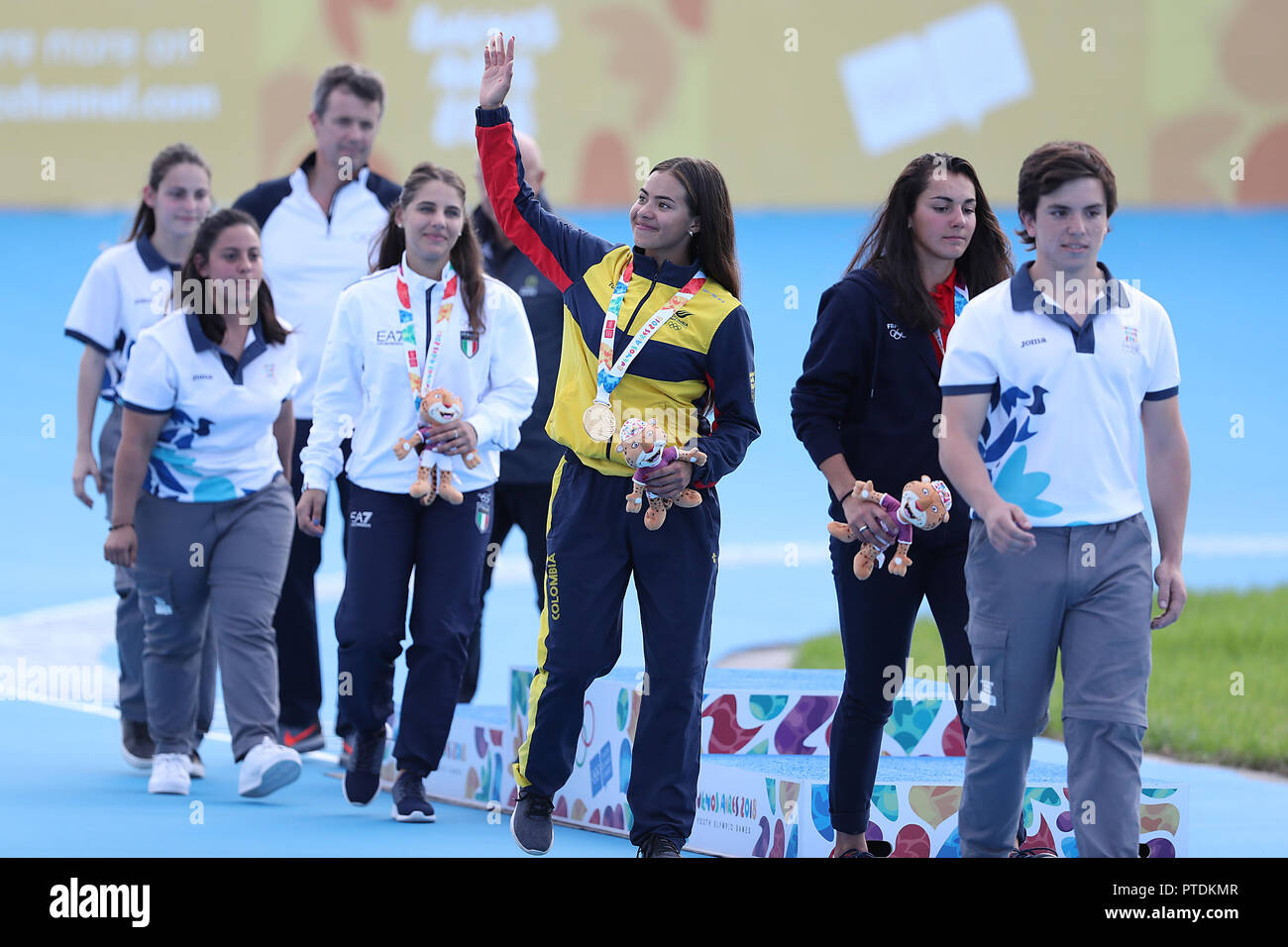 Buenos Aires. 8th Oct, 2018. Gabriela Isabel Rueda Rueda (3rd R) of ...