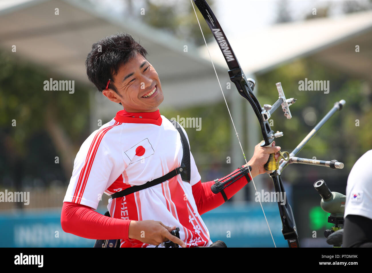 Jakarta, Indonesia. 8th Oct, 2018. Tomohiro Ueyama (JPN) Archery : Men ...