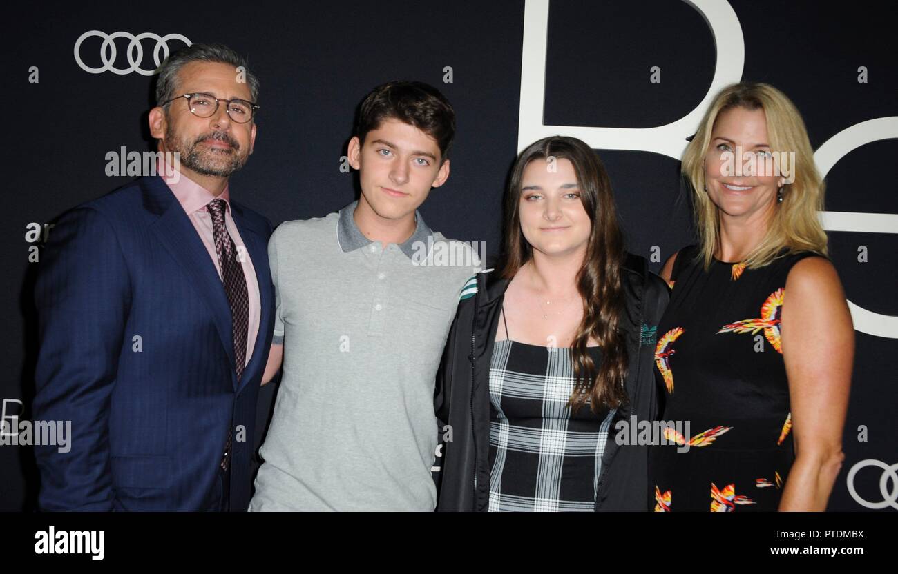 Los Angeles, CA, USA. 8th Oct, 2018. Steve Carell, Nancy Carell ...