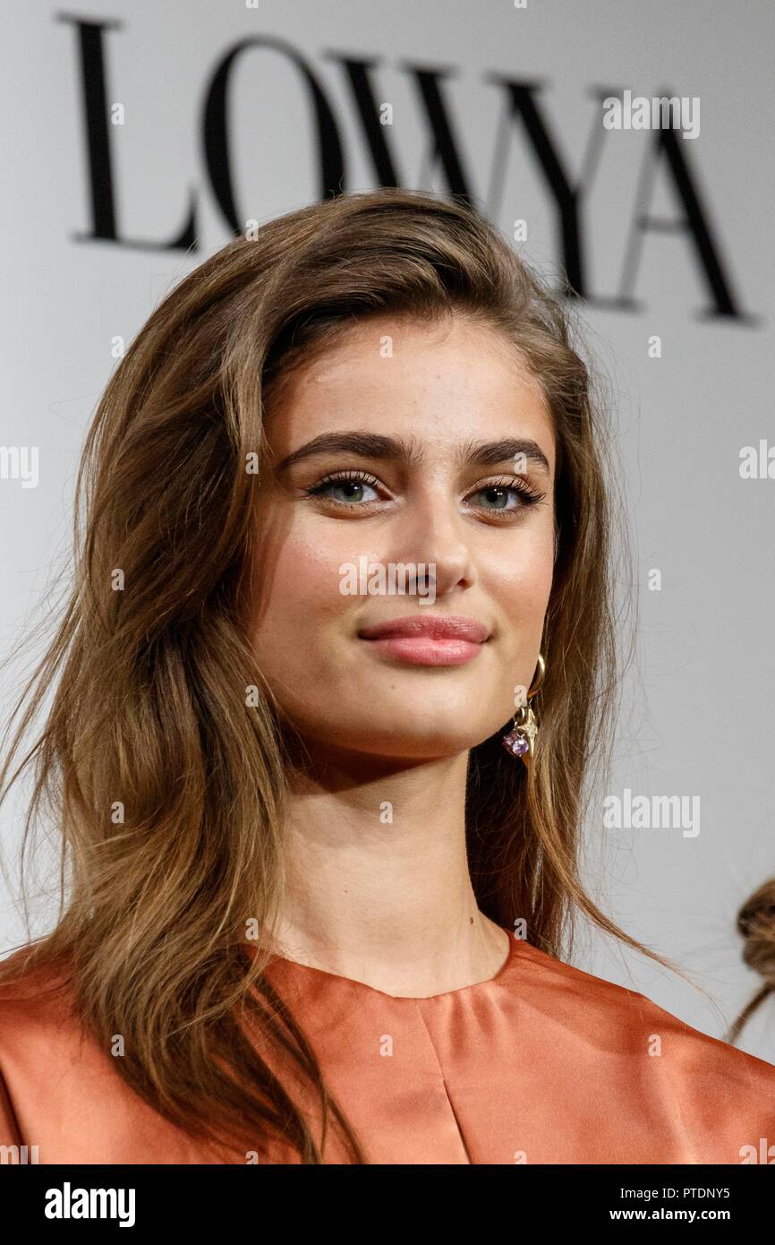 American model Taylor Hill attends a promotional event in Tokyo for ...