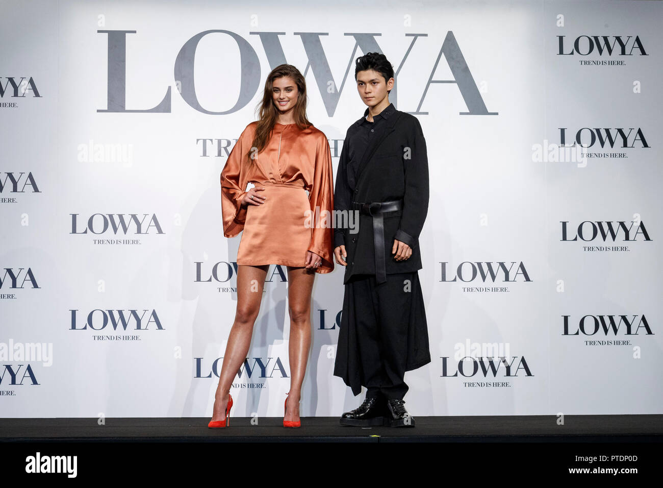 (L to R) Japanese actor Gordon Maeda and American model Taylor Hill ...