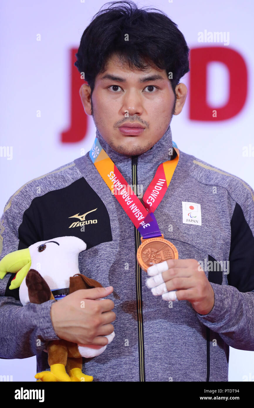 Jakarta, Indonesia. 9th Oct, 2018. Aramitsu Kitazono (JPN) Judo : Men's -81kg Medal ceremony at ...