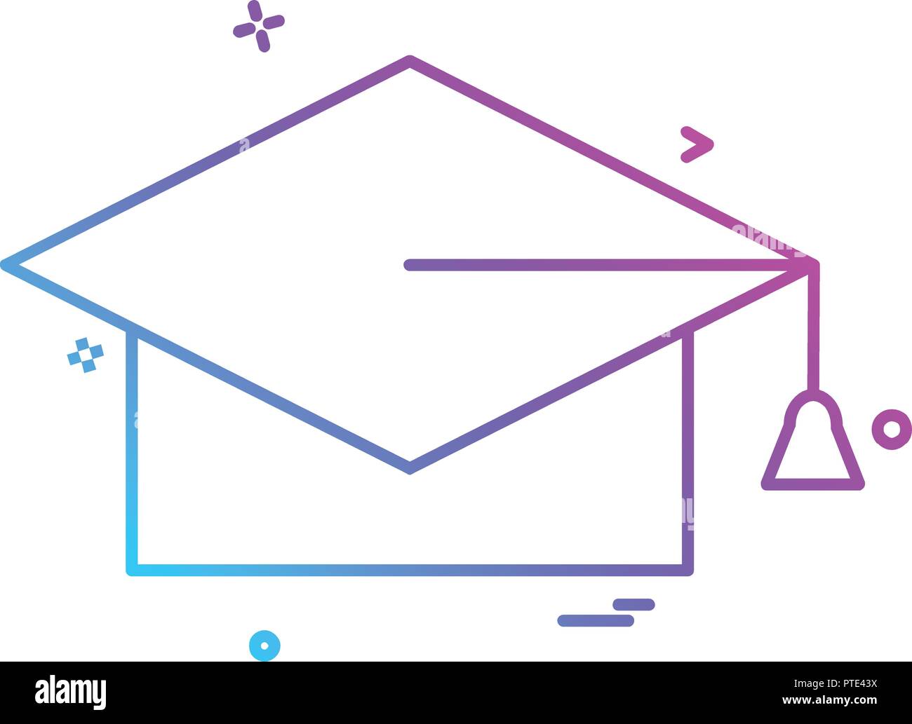 Convocation cap icon design vector Stock Vector Image & Art - Alamy