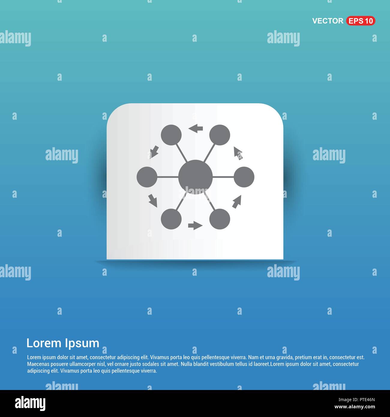 Network icon - Blue Sticker button Stock Vector Image & Art - Alamy