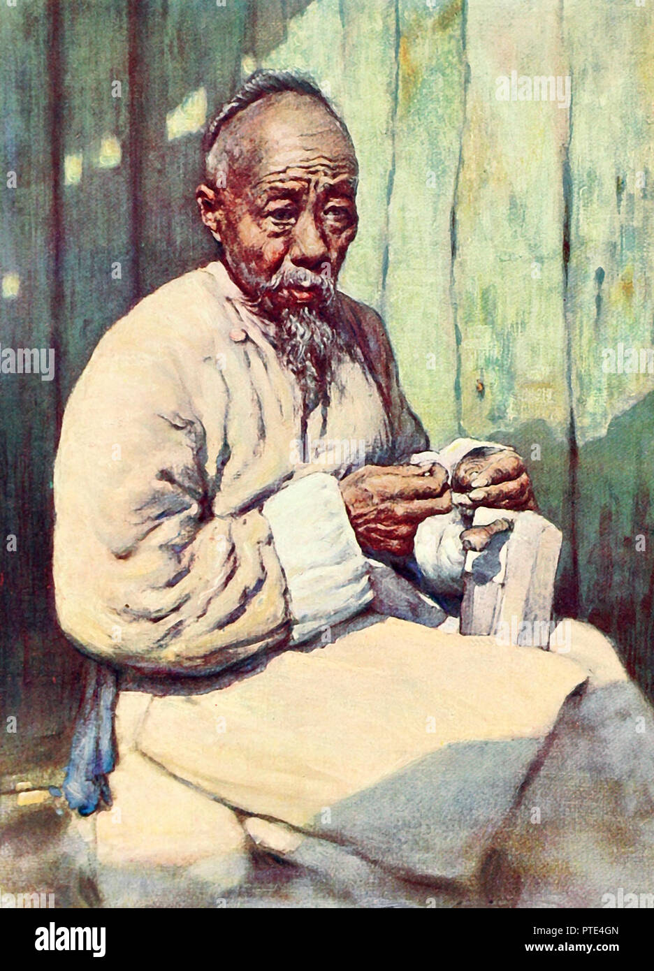 A Shoemaker in China, circa 1909 Stock Photo - Alamy