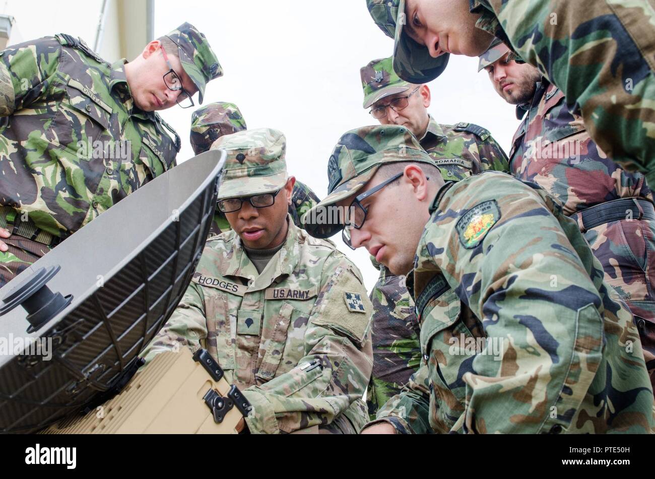 U.S. Army Spc. Tyrone Hodges, a radio operator with Headquarters and ...