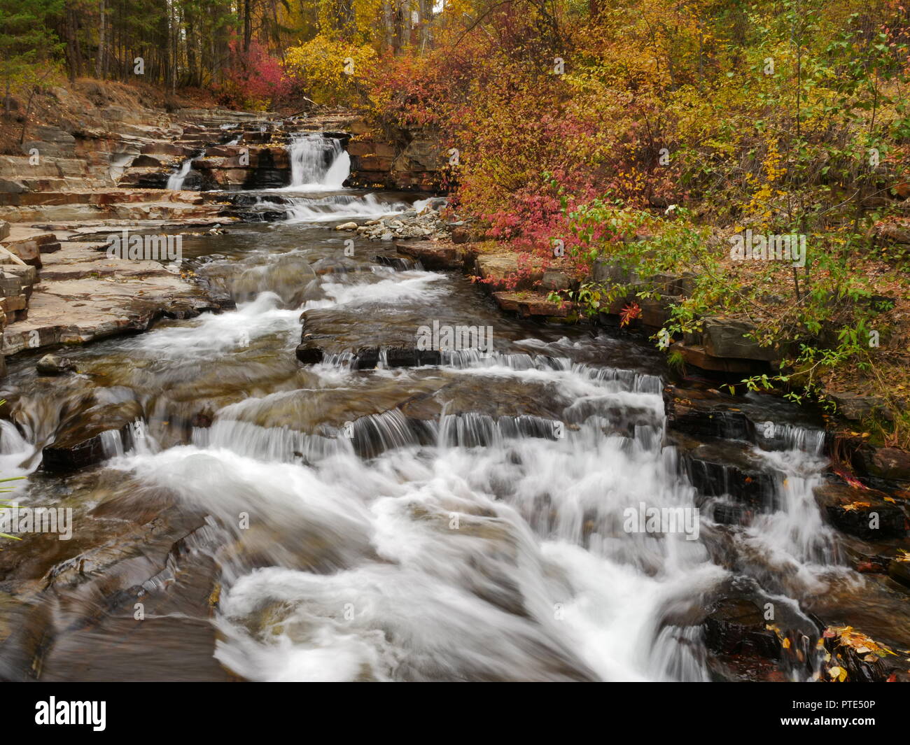 Autumn along Mark Creek Stock Photo - Alamy