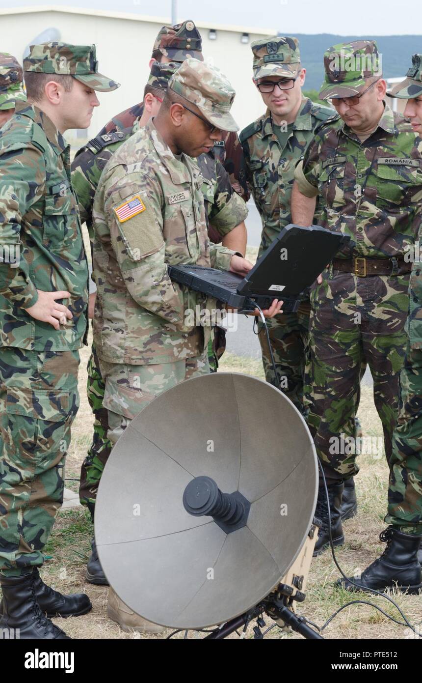 U.S. Army Spc. Tyrone Hodges, a radio operator with Headquarters and ...