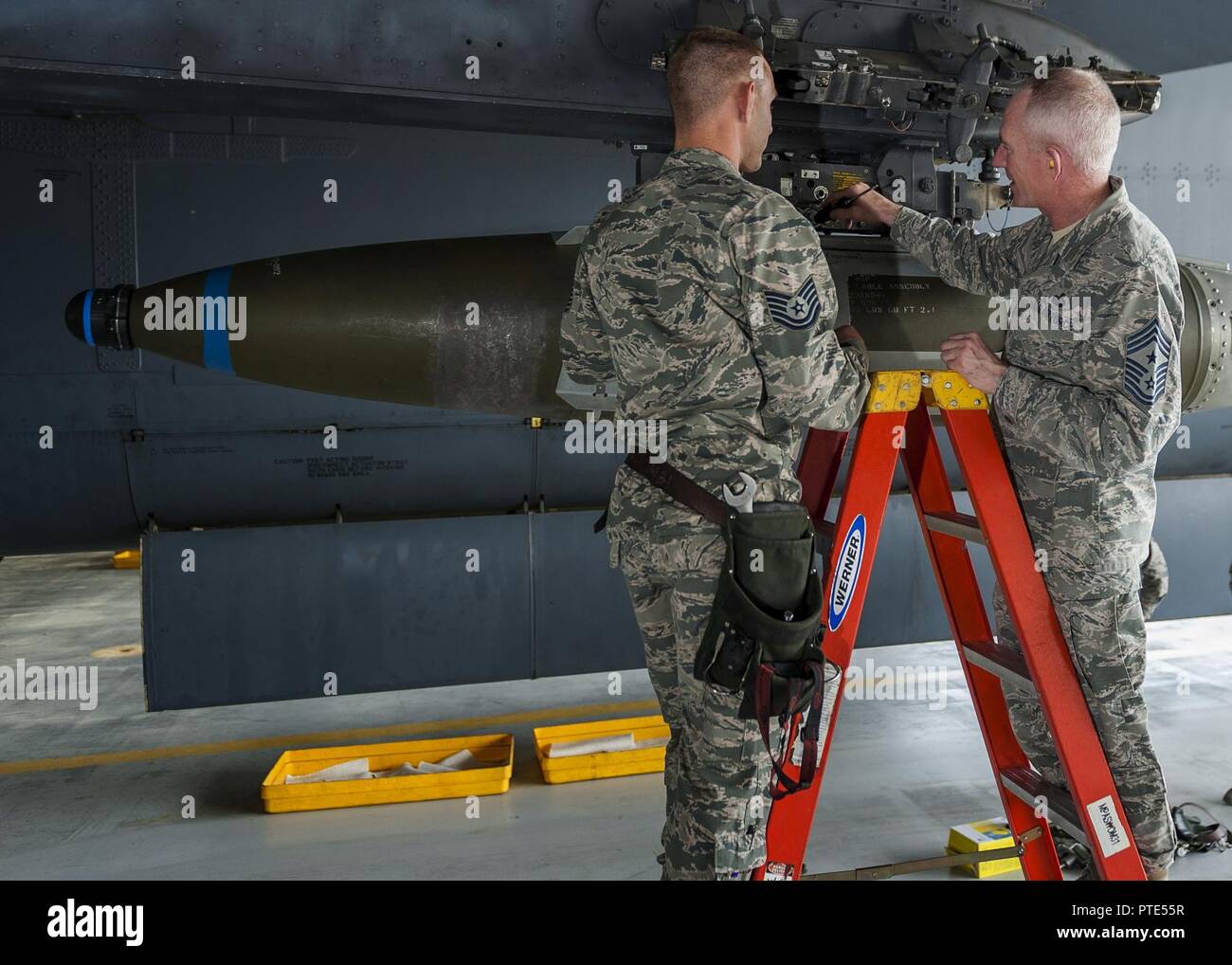 (From right) Chief Master Sgt. Alan Boling, Eighth Air Force command ...