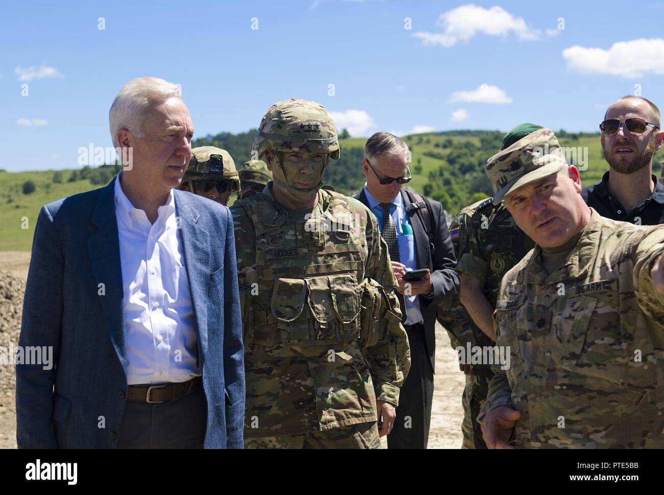 Lt. Col. John Haas, battalion commander of the 391st Engineer Battalion ...